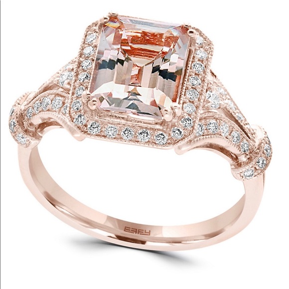 Effy | Jewelry | Effy Morganite And Diamond Rose Gold Ring | Poshmark